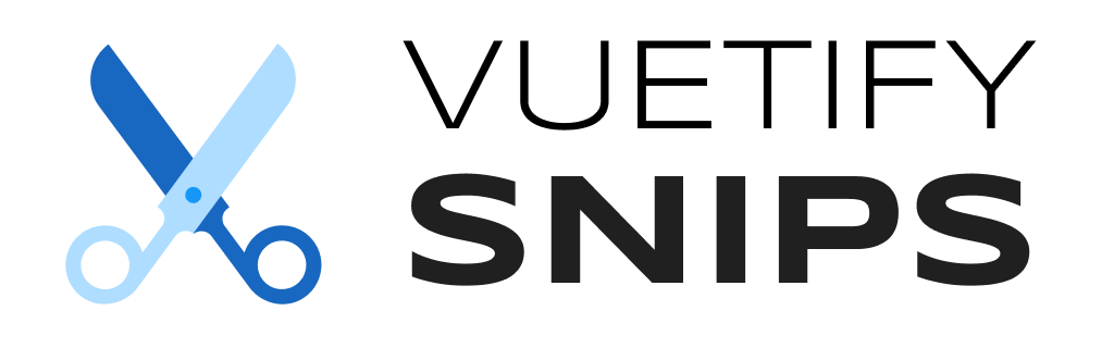 Vuetify Snips — Official Vuetify UI Snippets